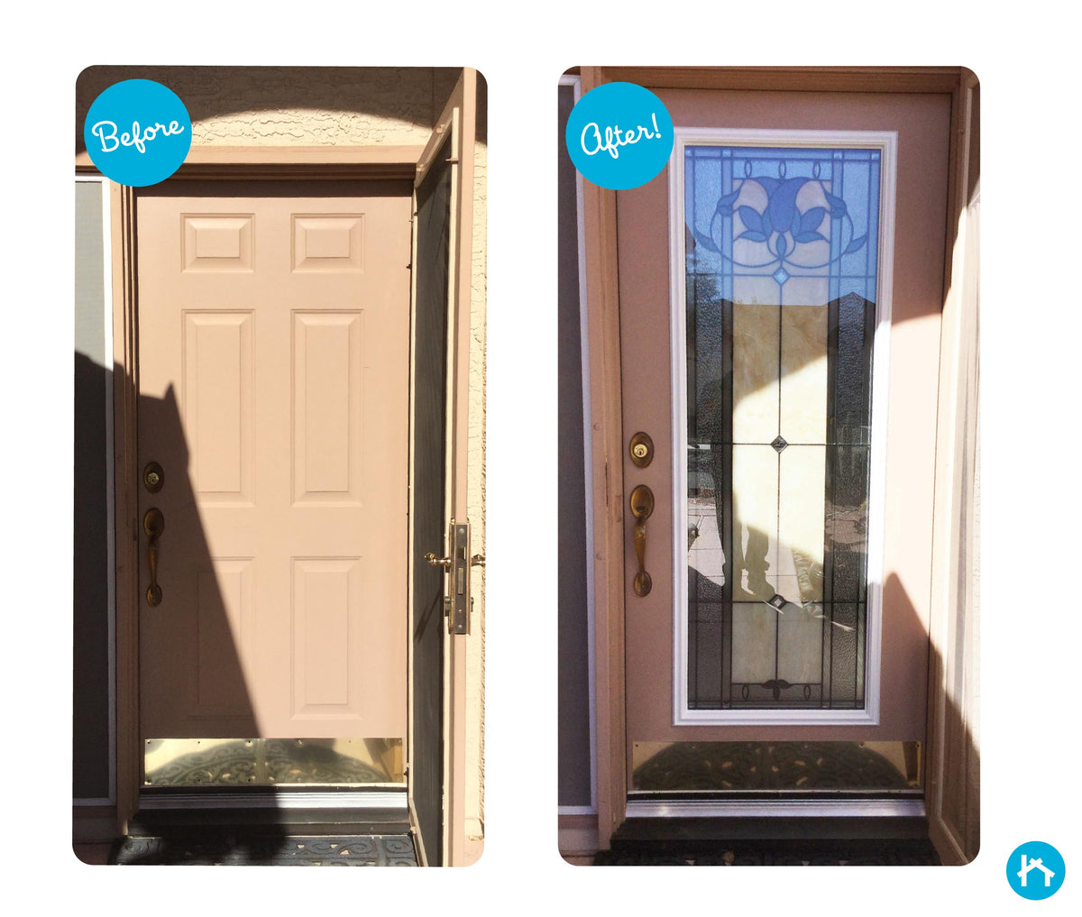 Transformation Tuesday: Door Remodels with Decorative Glass | Zabitat