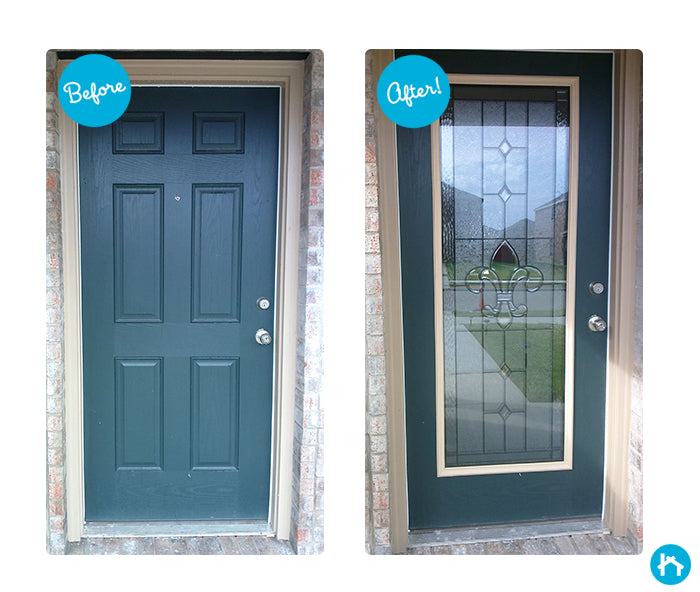Transformation Tuesday - Adding Decorative Door Glass Inserts | Zabitat