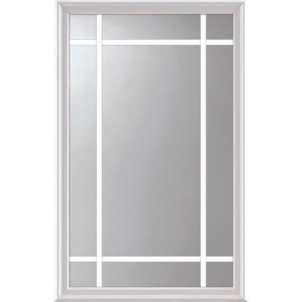 ODL Impact Resistant 9 Light - 5/8 Prairie Internal Grille Low-E Door ...